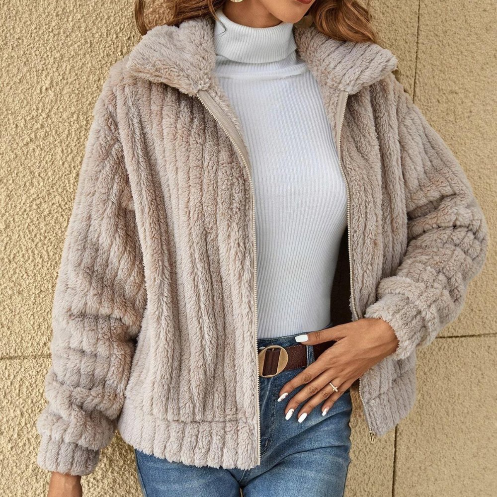 Plüsch-Strickjacke für Damen – Wagner Mode